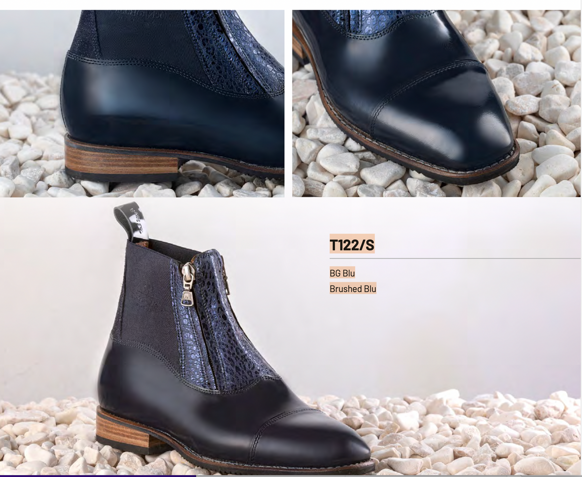 DeNiro Custom Paddock boot Navy - Gee Gee Equine